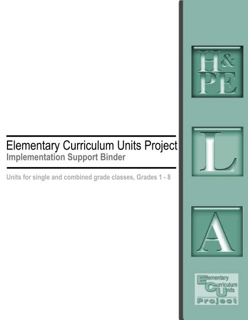 Elementary Curriculum Units Project