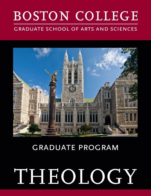 Theology Graduate Program Brochure - Boston College