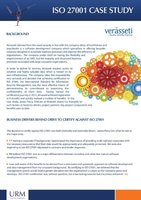 ISO 27001 CASE STUDY - Ultima Risk Management