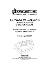 Neutronics Ultima IDTM Refrigerant Identifier - Refrigerant ID.net