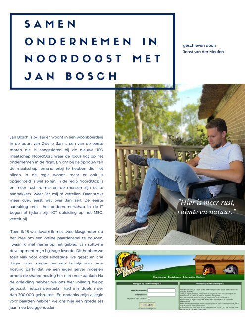 Samen ondernemen met Jan Bosch
