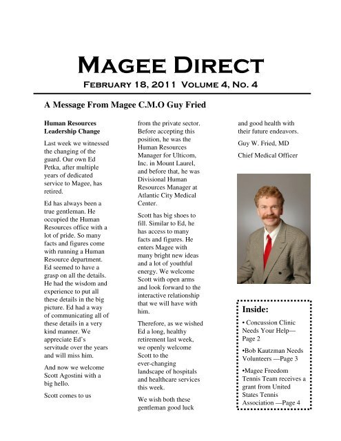 Concussion Clinic Needs Your Help - Magee Rehabilitation