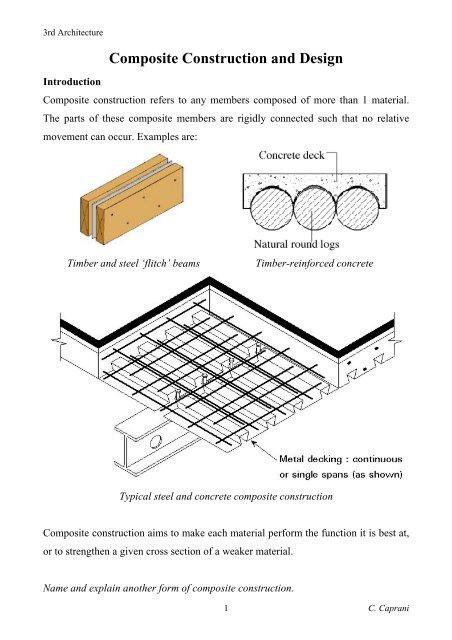 Composite Construction and Design - colincaprani.com
