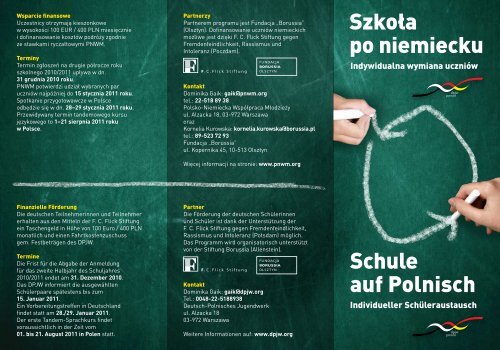 Szkoła po niemiecku Schule auf Polnisch - Die Senatorin für Bildung ... Szkoła po niemiecku Schule auf Polnisch - Die Senatorin für Bildung ...