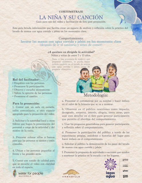 Guía cortometraje La niña y su canción - Guatemala