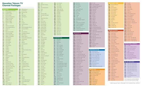 Hawaiian telcom tv channel packages