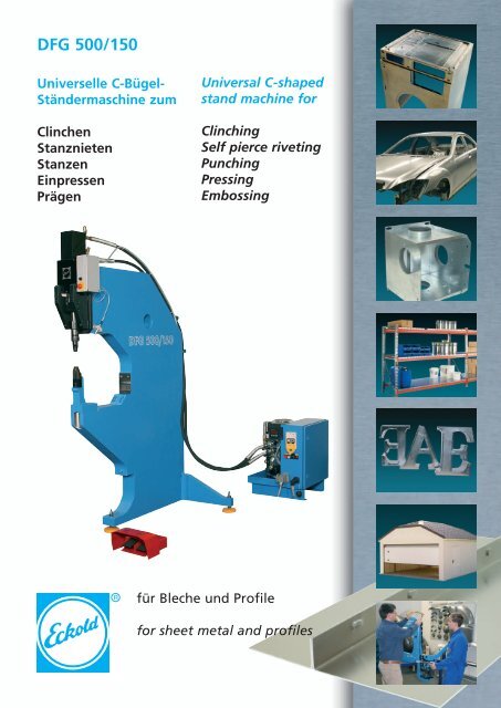 Universelle C-Bügel-Ständermaschine DFG 500/150 ... - Eckold