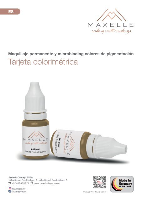 Maxelle - LaBina - Colores de pigmentación - Tarjeta colorimétrica ...