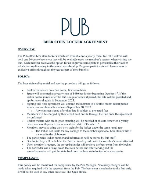 Pub_Beer Stein Locker_Agreement_SEPT2022