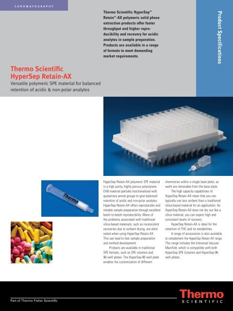 Thermo Scientific HyperSep Retain PEP - Interscience