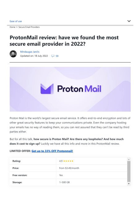 ProtonMail Review_ the Safest Email Provider in 2022_ _ Cybernews