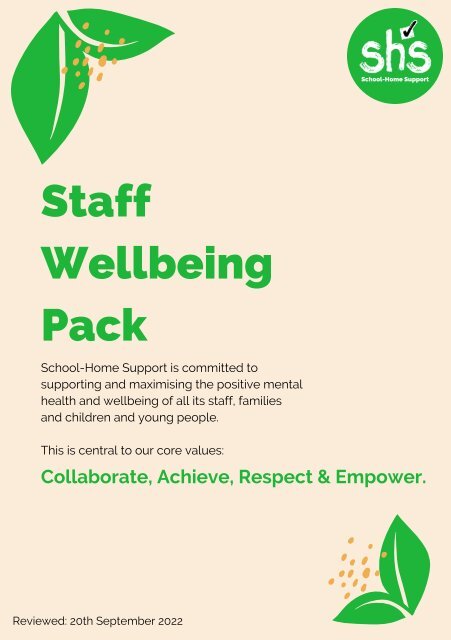 SHS Staff Wellbeing Pack 2023