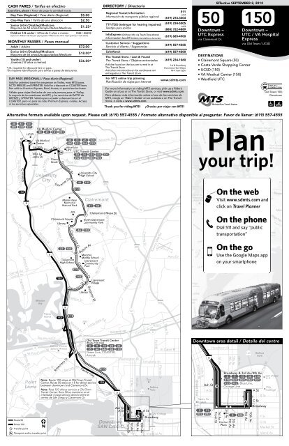 Plan your trip! - San Diego Metropolitan Transit System