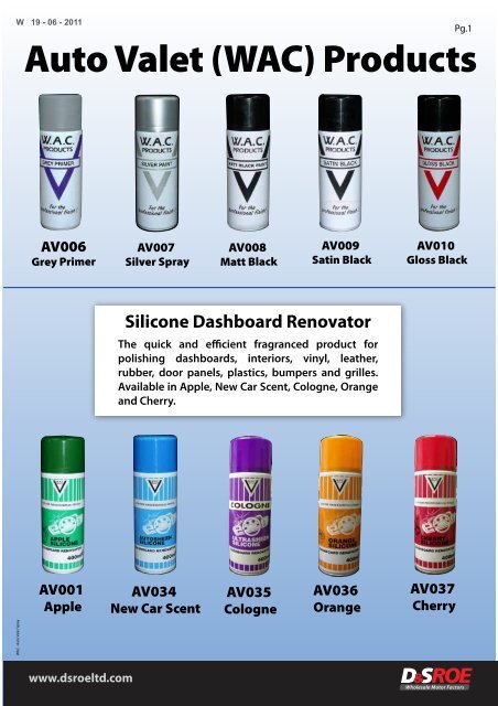 WAC Valeting Products