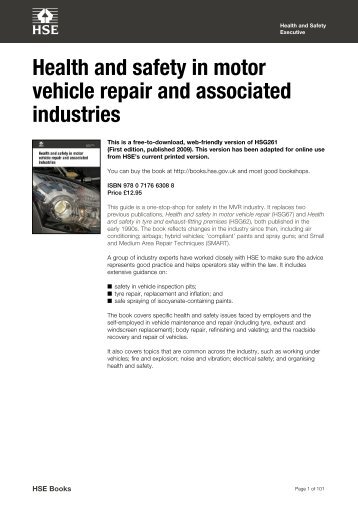 Example risk assessment: Motor vehicle repair ... - Promax Access