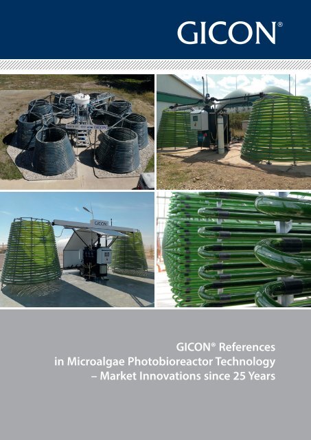 GICON® References in Microalgae Photobioreactor Technology