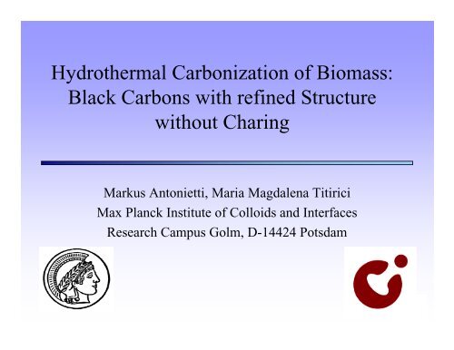 Hydrothermal Carbonization of Biomass - International Biochar ...