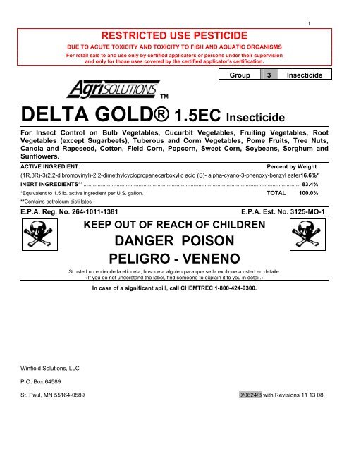 DELTA GOLD® 1.5EC Insecticide - WinField