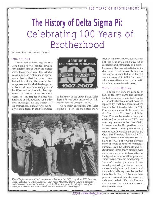 Celebrating 100 Years of Brotherhood - Delta Sigma Pi