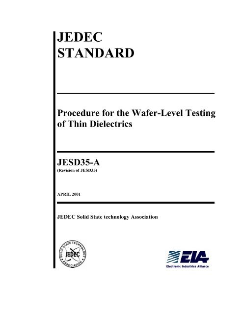 Procedure For The Wafer Level Testing Of Thin Dielectrics Jedec