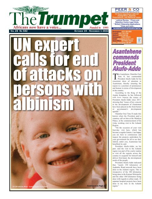 The Trumpet Newspaper Issue 582 (October 19 - November 1 2022)