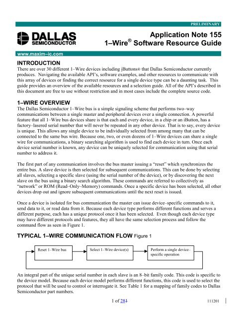 Application Note 155 1–Wire® Software Resource ... - Parent Directory