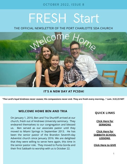 October 2022 FRESH Start