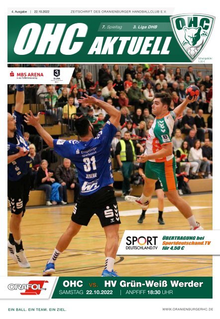 OHC Aktuell: Oranienburger HC - HV Grün-Weiß Werder 34:22