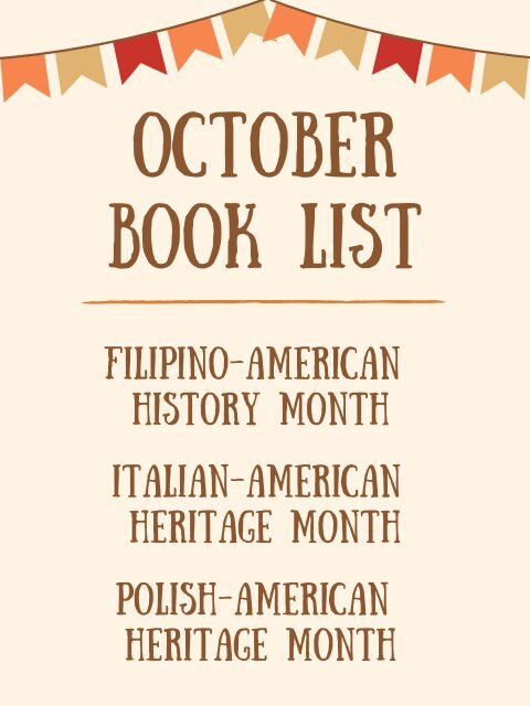 OCTOBER BOOK LIST