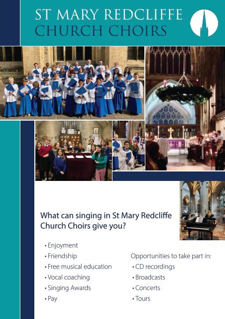 St Mary Redcliffe Church Choir Recruitment Leaflet 2022