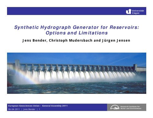 Synthetic Hydrograph Generator for Reservoirs ... - Copernicus.org