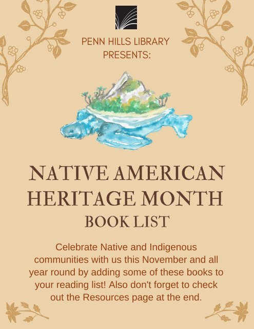 Native American Heritage Month Book List