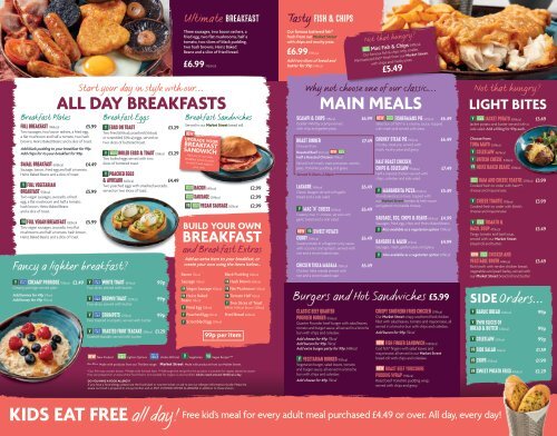 Morrisons cafe menu store