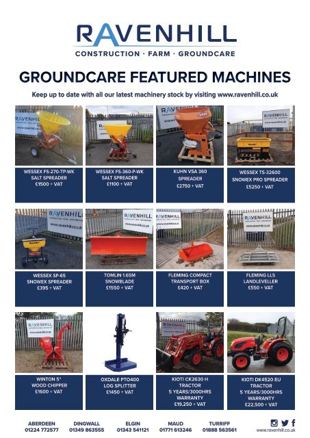 Ravenhill Groundcare Featured Machines WINTER 2022