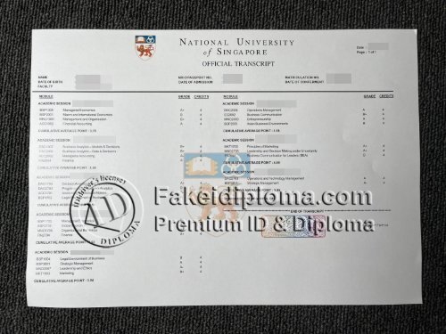 How can I buy a fake NUS academic transcript online?