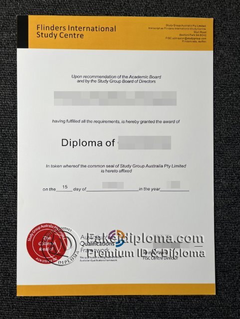 FISC diploma, buy Flinders International Study Centre diploma