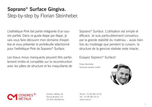 Soprano® Surface Gingiva. Step-by-step by Florian Steinheber. FR