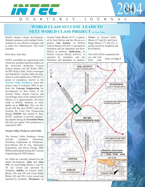 WORLD CLASS SUCCESS LEADS TO NEXT WORLD ... - Intecsea