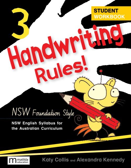 Handwriting Rules 3 NSW student book sample/look inside