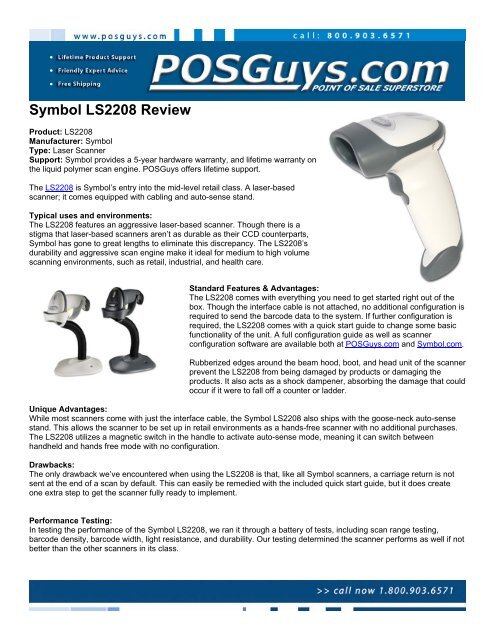 Symbol LS2208 Review - Barcode Scanners