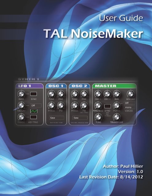 1 Introduction to TAL NoiseMaker - Togu Audio Line