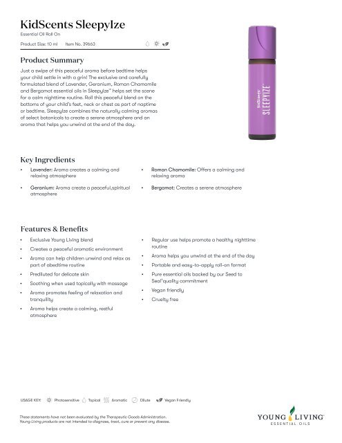 KidScents SleepyIze Roll-On PIP | Digital Library | Young Living