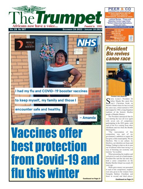 The Trumpet Newspaper Issue 587 (December 28 2022 - January 10 2023)