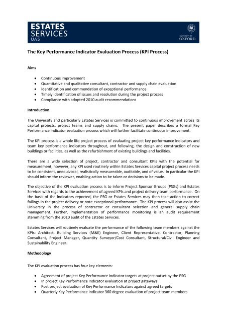 The Key Performance Indicator Evaluation Process (KPI Process)