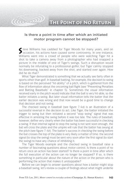 The Point of No Return