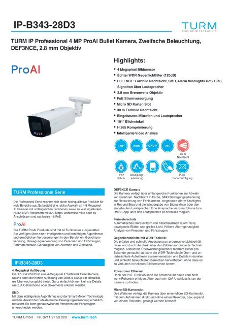 IP-B343-28D3 Datenblatt