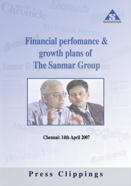 Press Meet - The Sanmar Group