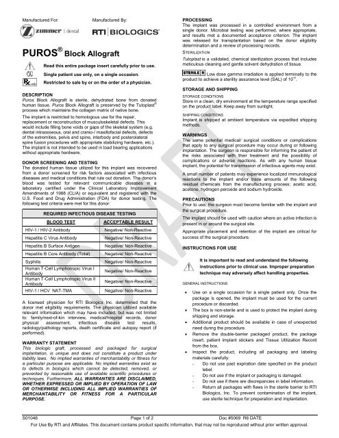 puros - Zimmer Dental