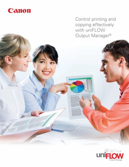 Control printing and copying effectively with uniFLOW Output Manager
