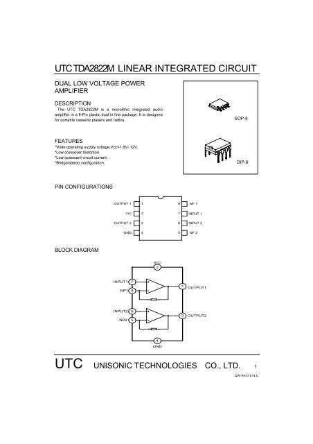 Datasheet - UTC